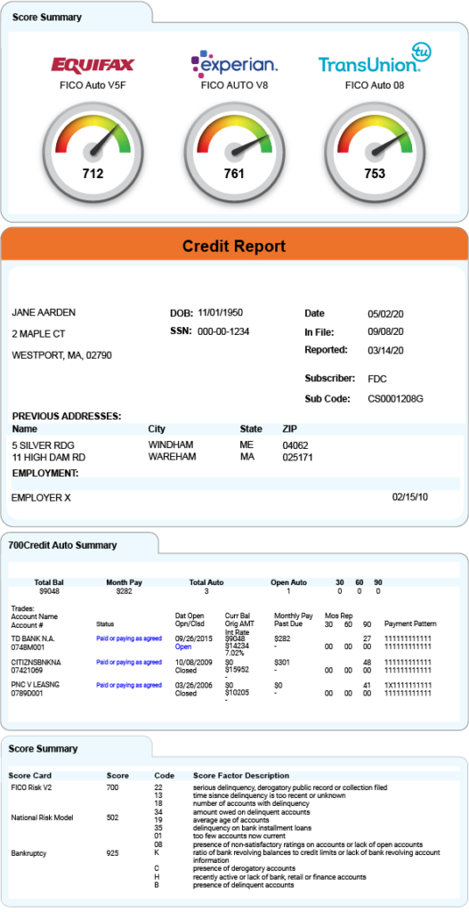 Credit Report Solutions 700 Credit