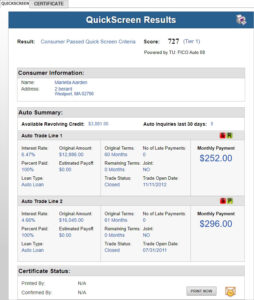 QuickScreen Microsite - 700 Credit