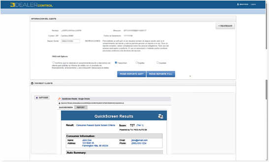 Dealer Control - 700 Credit